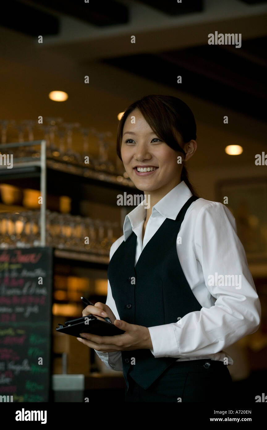 Waitress taking order Stock Photo - Alamy