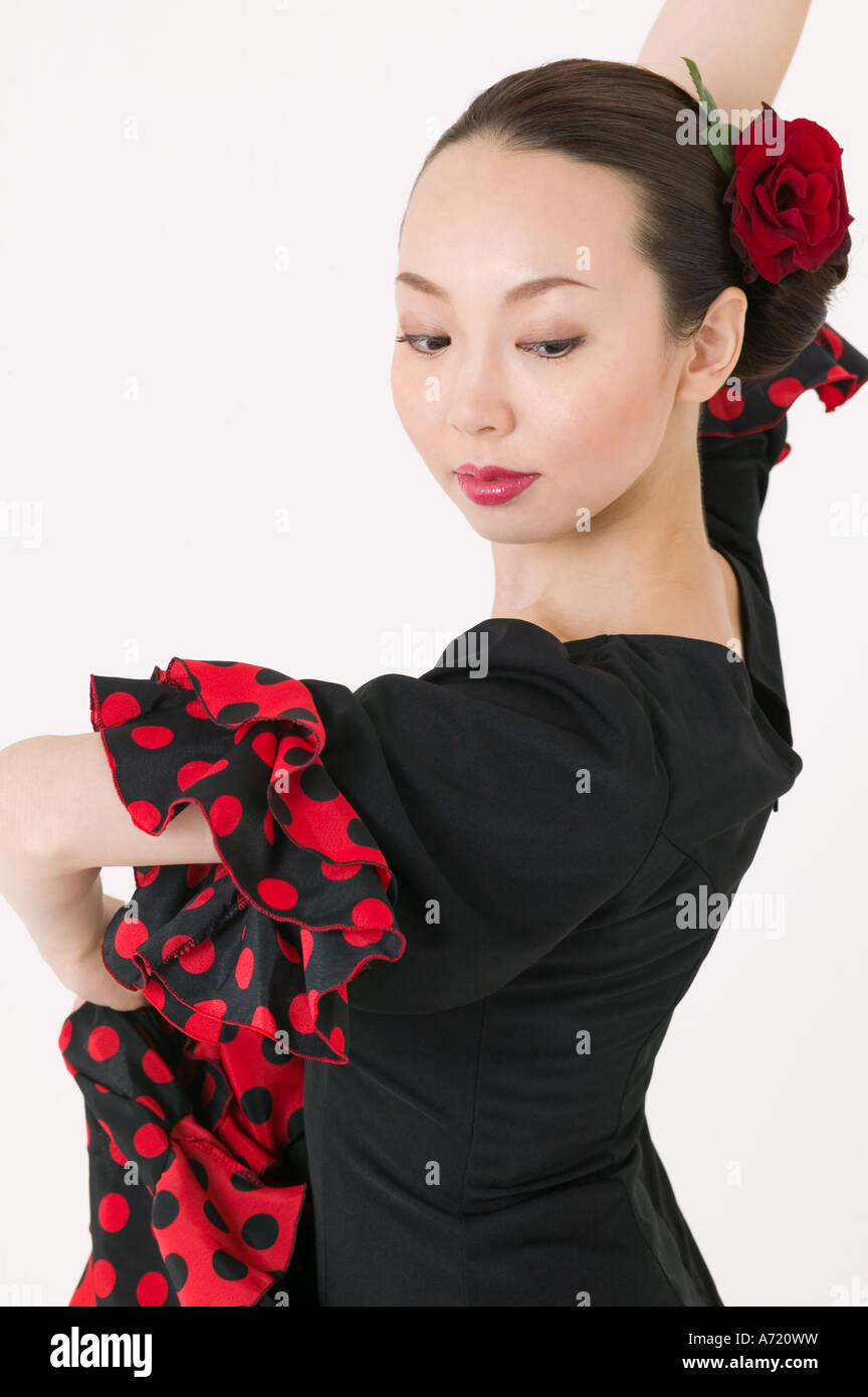 Young woman dancing the flamenco Stock Photo - Alamy