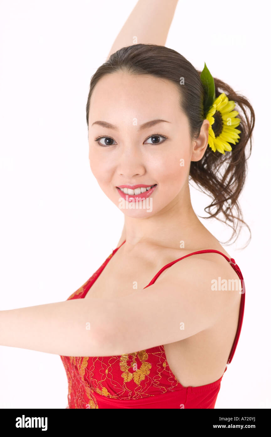 Young woman dancing salsa Stock Photo - Alamy