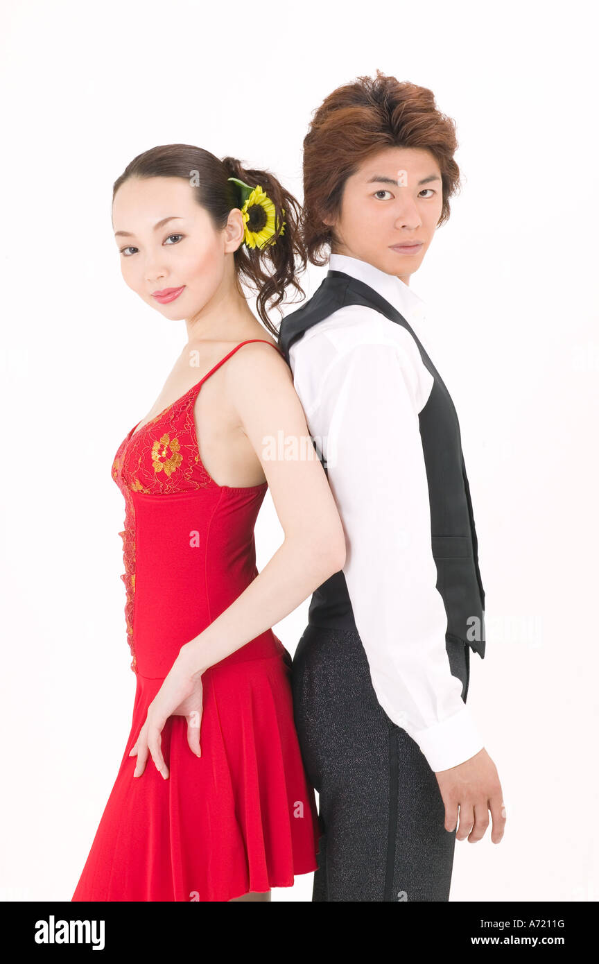 Young couple dancing salsa Stock Photo - Alamy