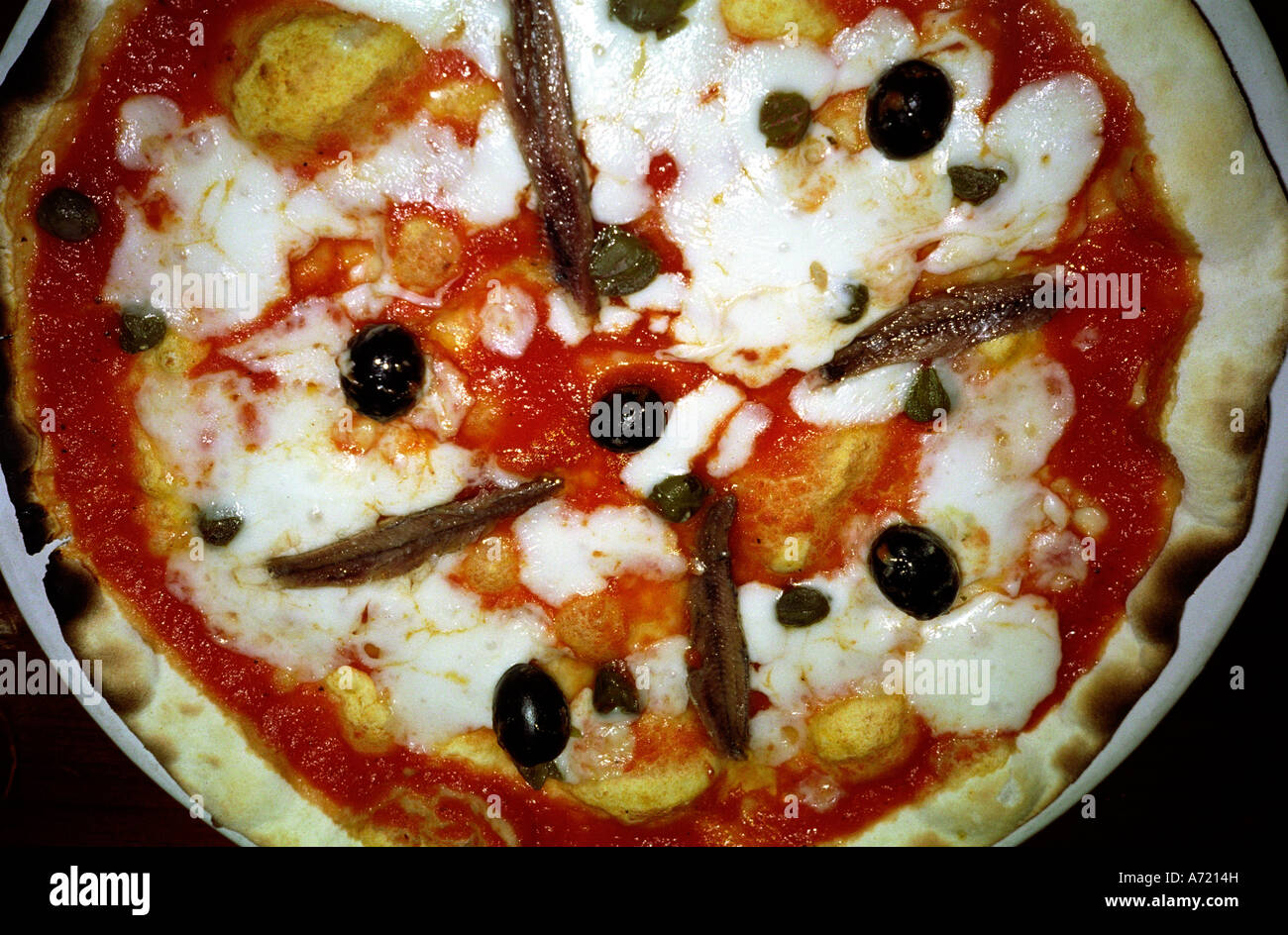 abstract image of a pizza with fish Stock Photo - Alamy