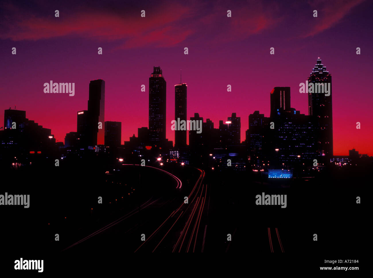 Georgia skyline silhouette hi-res stock photography and images - Alamy