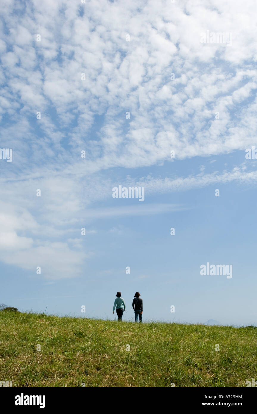 Young couple walking, rear view Stock Photo - Alamy