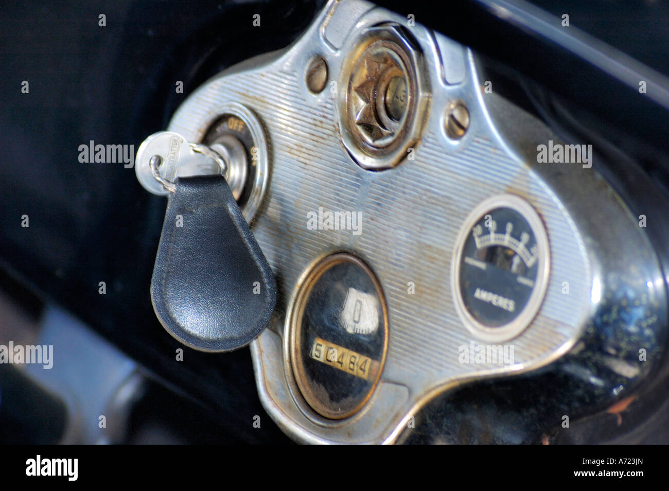 Instrument panel of a vintage Ford Model A automobile from 1930s Stock ...