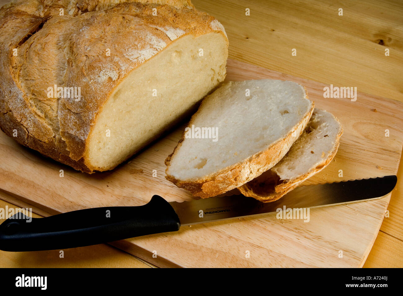 Freshly baked French boule bread Stock Photo - Alamy