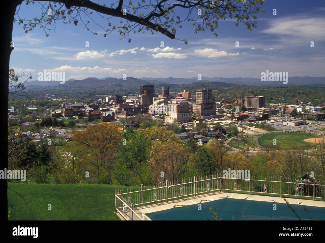 Aerial view downtown asheville nc hi-res stock photography and images ...