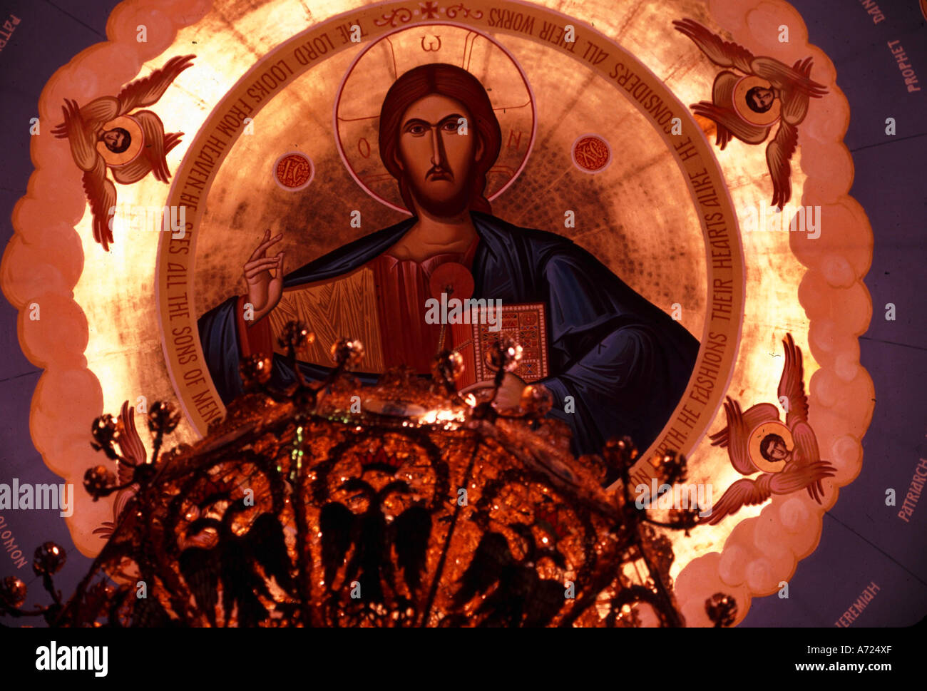 Ceiling icon in Eastern Orthodox Church Stock Photo - Alamy