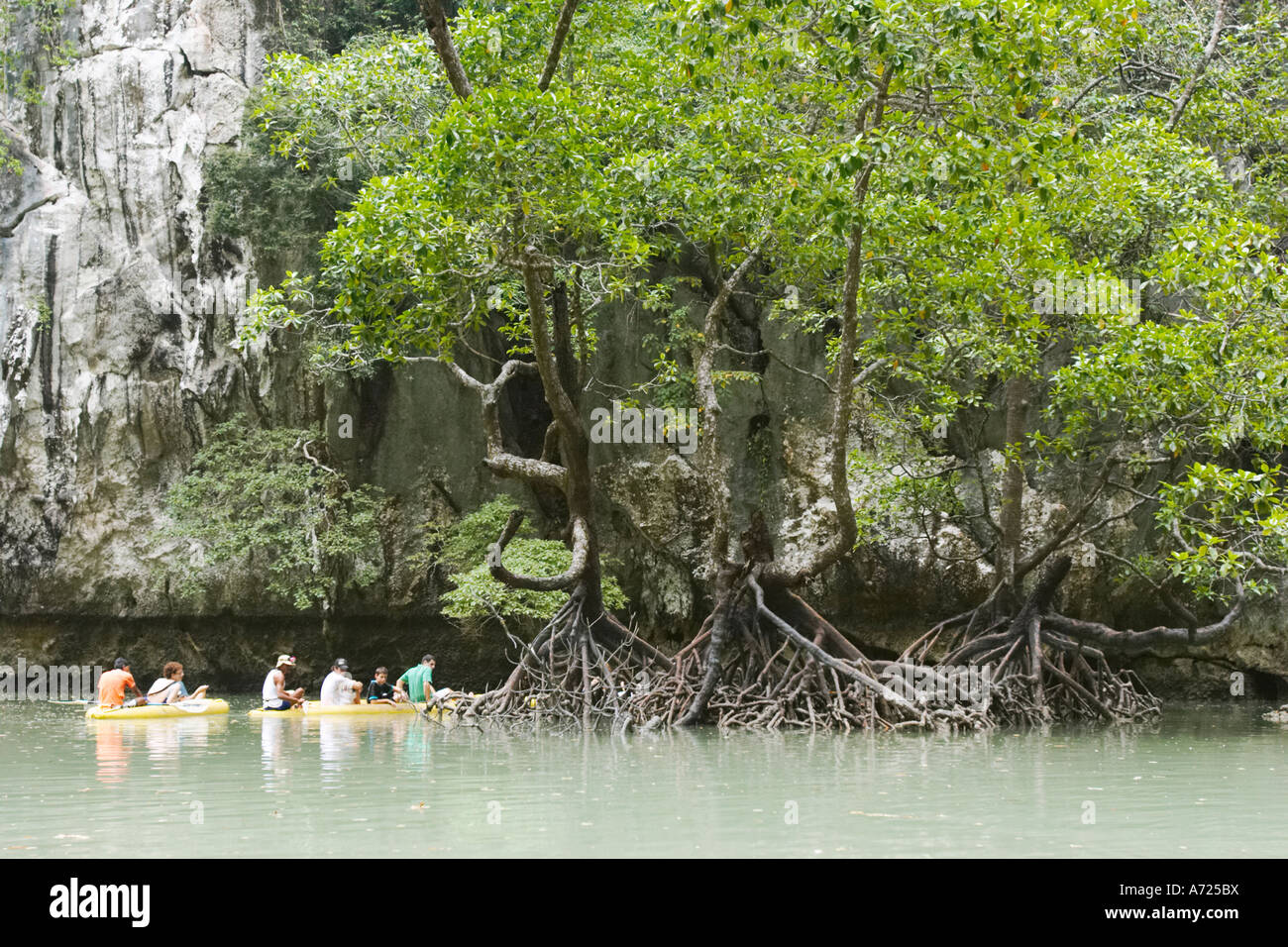 Inner lagoon of the Hong island. Phang Nga Bay. Thailand Stock Photo ...