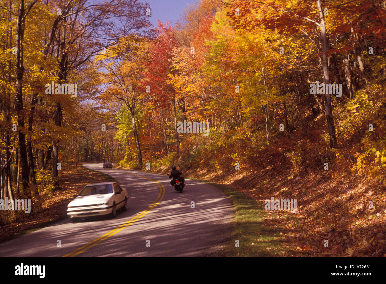 Blue ridge parkway motorcycle hi-res stock photography and images - Alamy