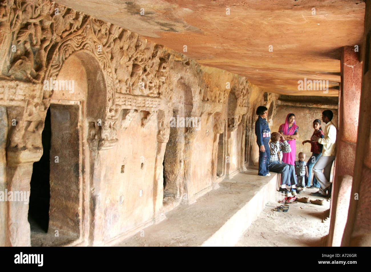 Section of the Queens Caves,Rani Gumpha ,Udaigiri Bhubaneswar Orissa ...
