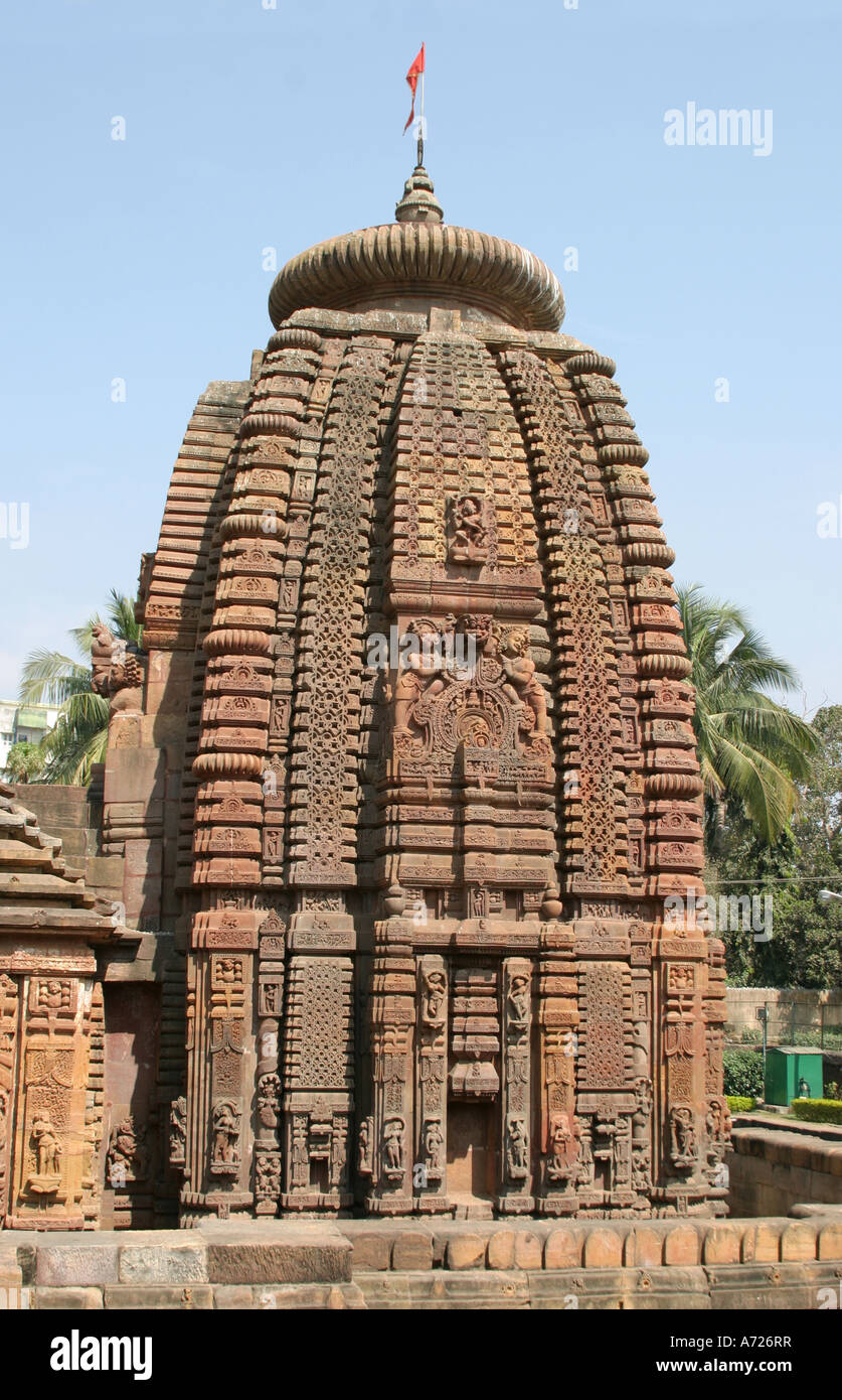 Heavily carved spire (Deul) at the Mukteswar 10th.century temple ...