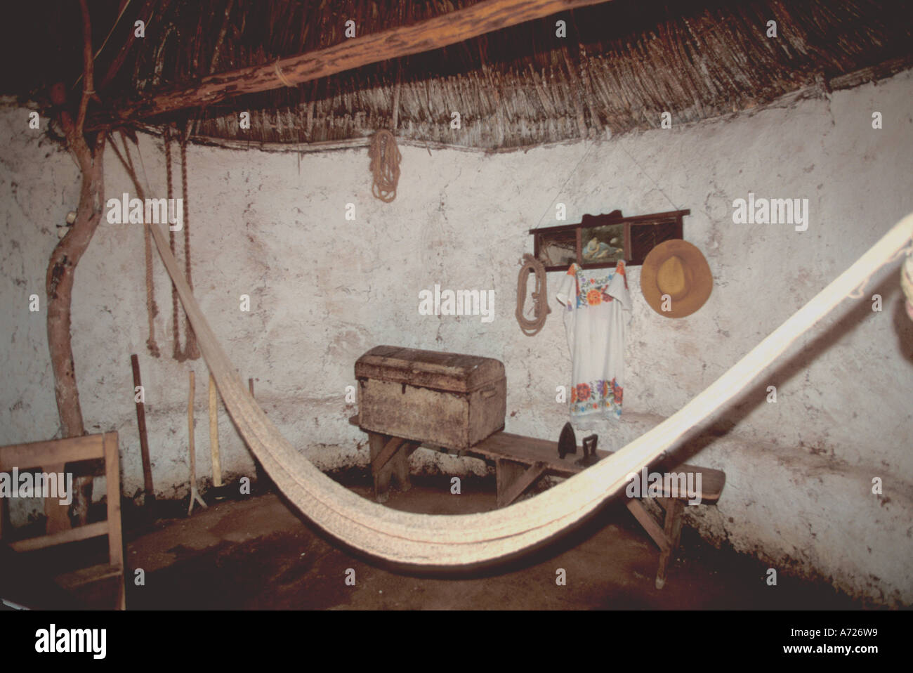 Dzibilchaltun Mexico maya mayan home interior tourist attraction Stock ...