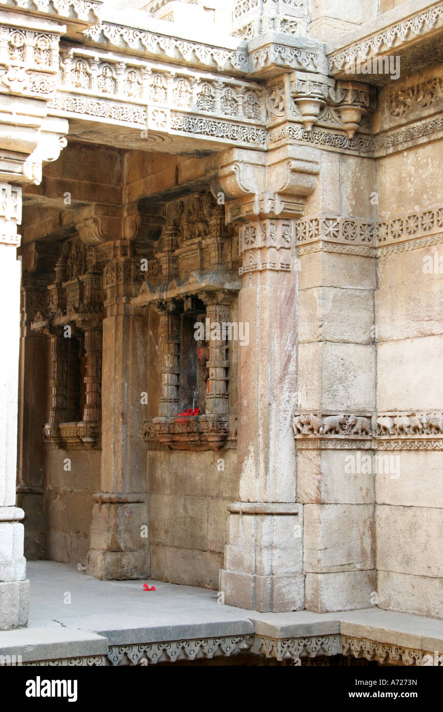 Incredible carved interior of the Adalaj Step-Well near Ahmedabad ...