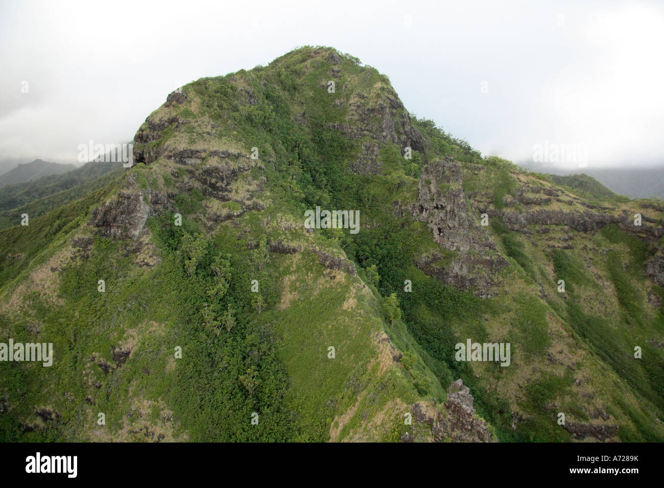 Summit of the sheer cliffs of the Koolau mountain range Stock Photo - Alamy