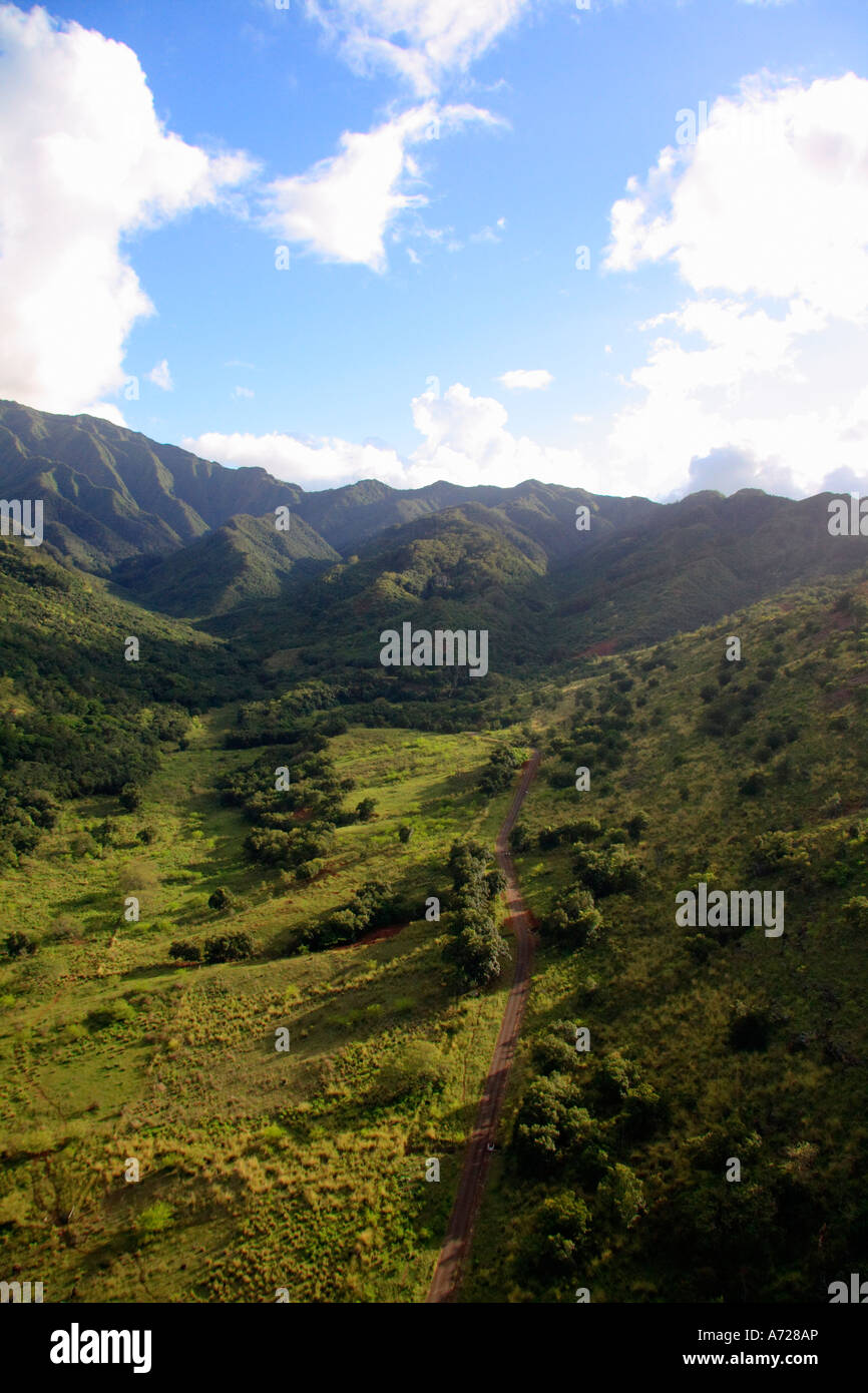 Aerial view of countryside North Shore Oahu Hawaii Stock Photo - Alamy