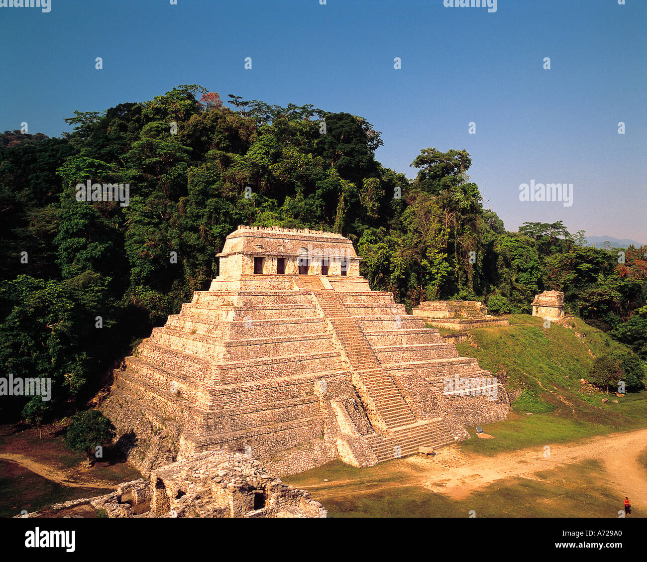 Temple of the Inscriptions Ancient Mayan Ruins in Palenque Chiapas ...
