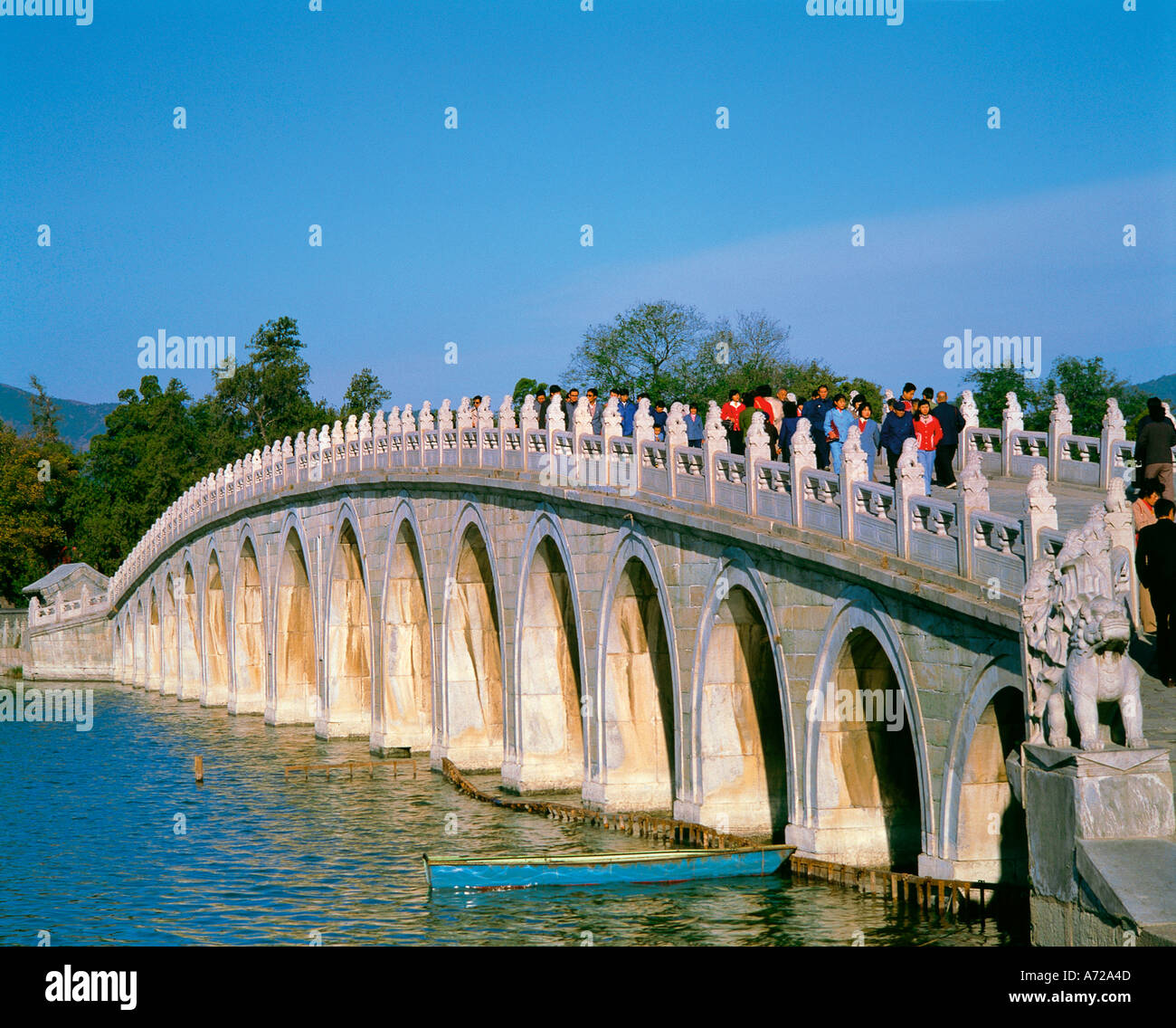 Seventeen Arch Bridge at Summer Palace Beijing China Stock Photo - Alamy