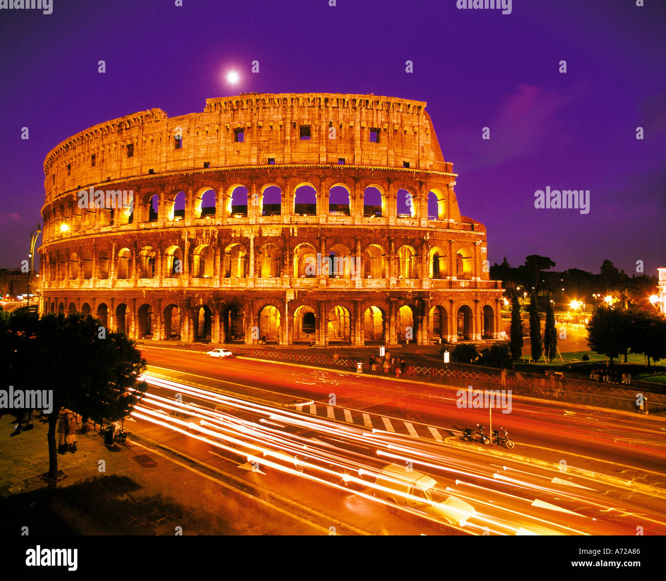The Colosseum in Rome Italy at night Stock Photo - Alamy