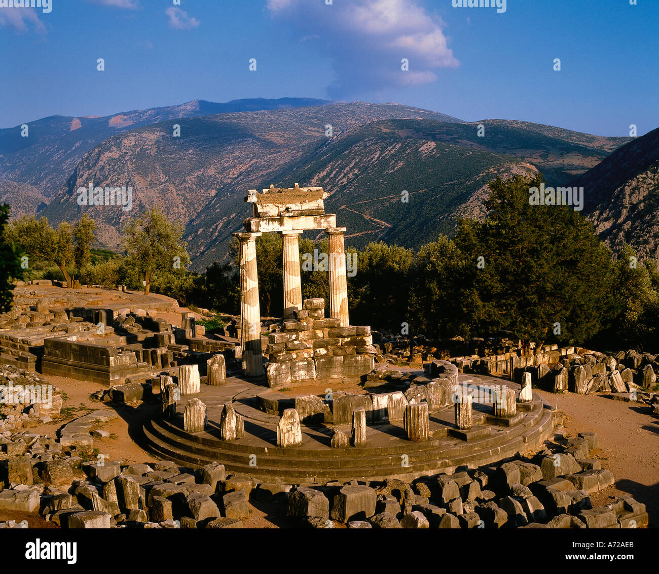 Temple of Athena Pronaia at Delphi Greece Stock Photo - Alamy