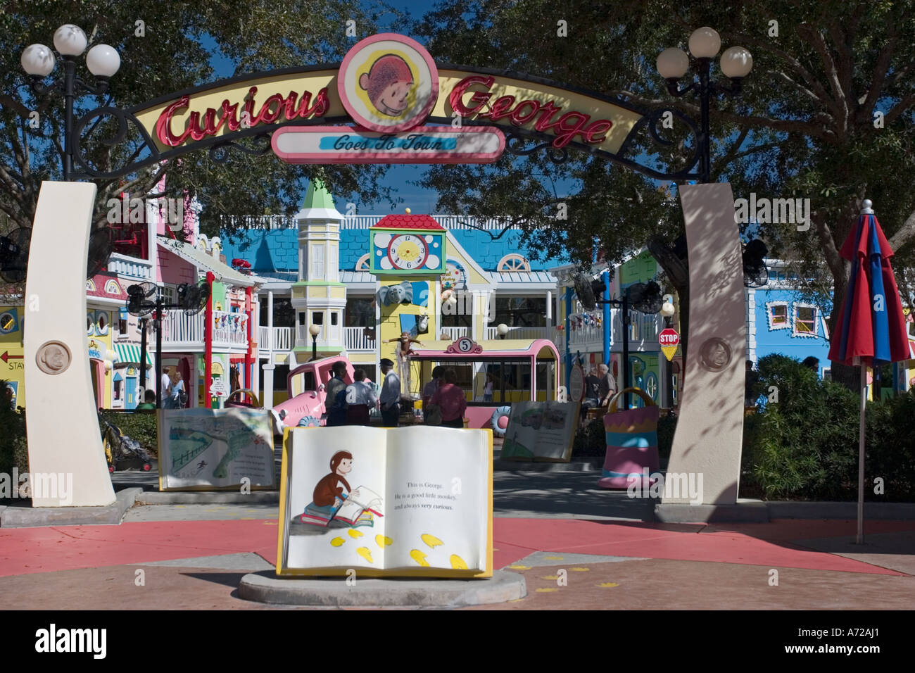 Entrance to Curious George Goes to Town interactive water playground ...