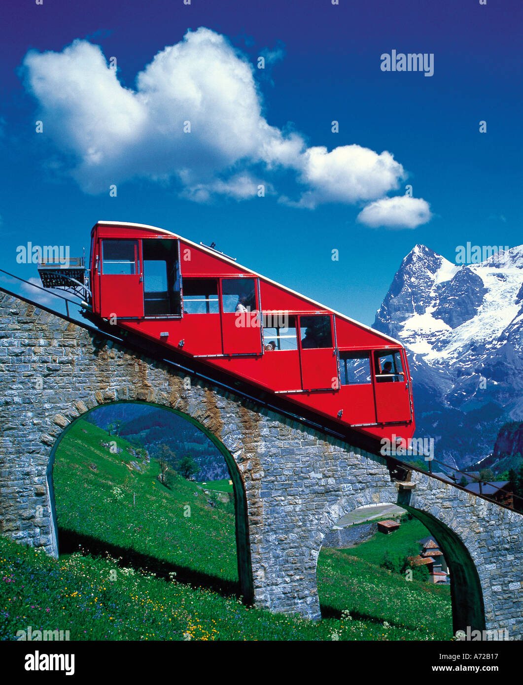 Jungfrau and Murren Cog Wheel Railway Bernese Oberland Switzerland ...