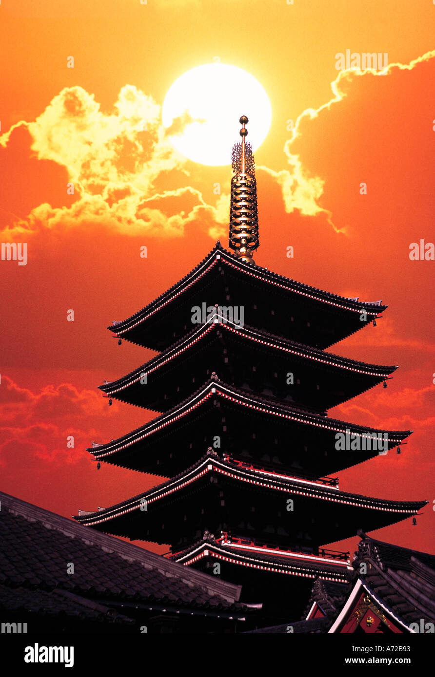 Asakusa Kannon Temple Five Steps Temple in Tokyo Japan Buddhist Buddha ...