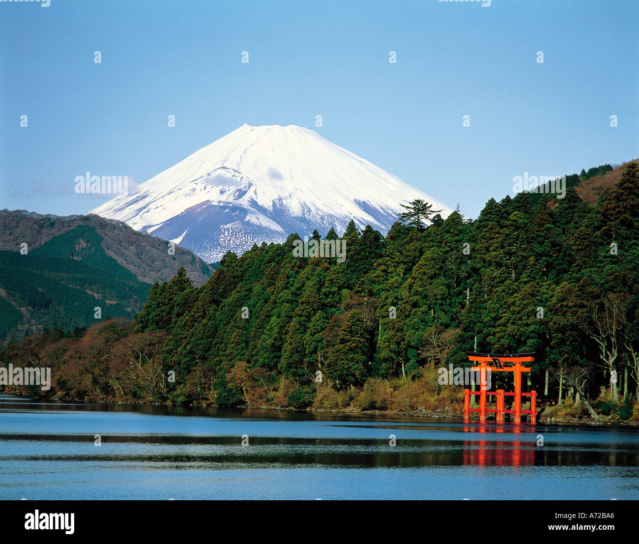 Mount Fuji and Lake Ashi near Hakone Kanagawa Japan Stock Photo - Alamy