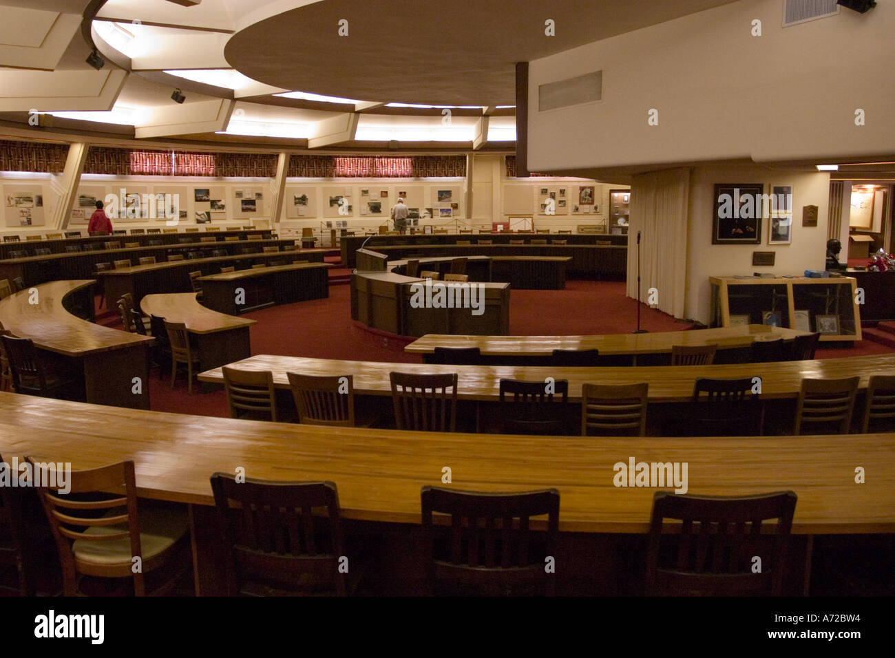 Interior of Thad Buckner Building Visitor Center by Frank Lloyd Wright ...