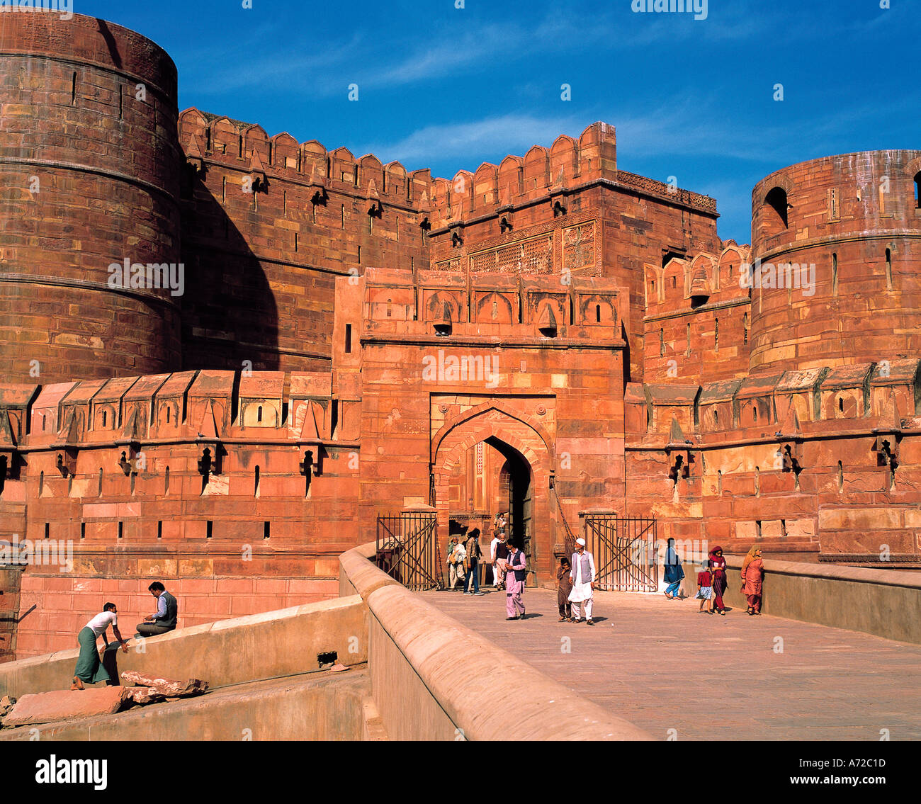 Red Fort of Indo Persian Islamic Architecture in Agra Uttar Pradesh ...