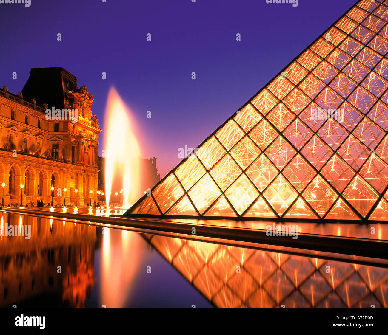 Louvre Museum At Night