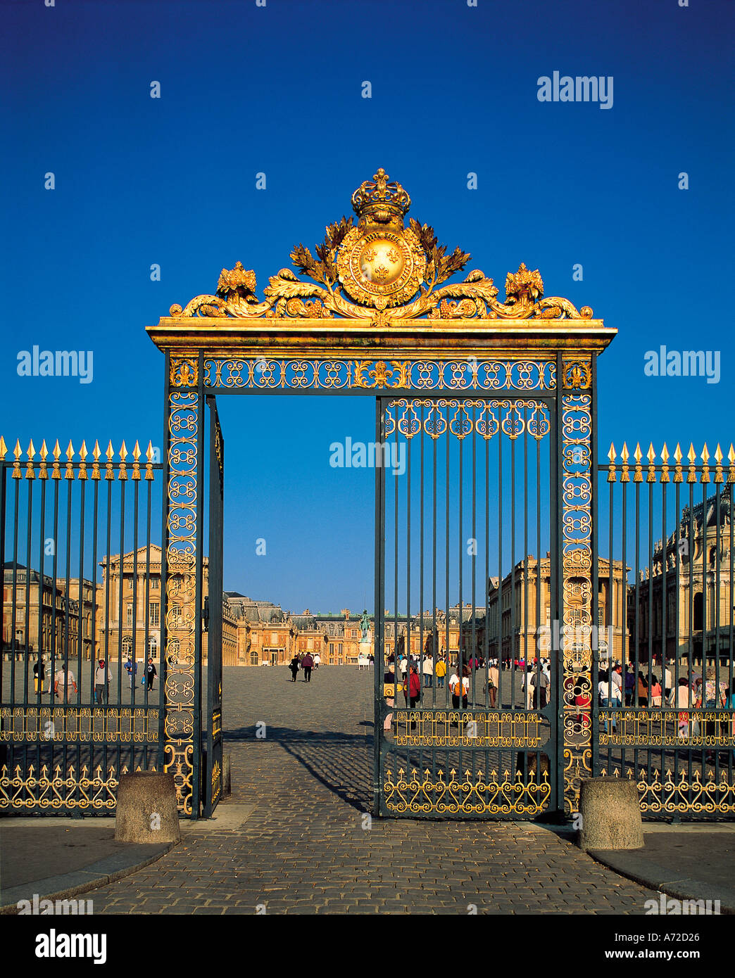 Palace Gate at Louis X1V Palace of Versailles Versailles France 17th ...