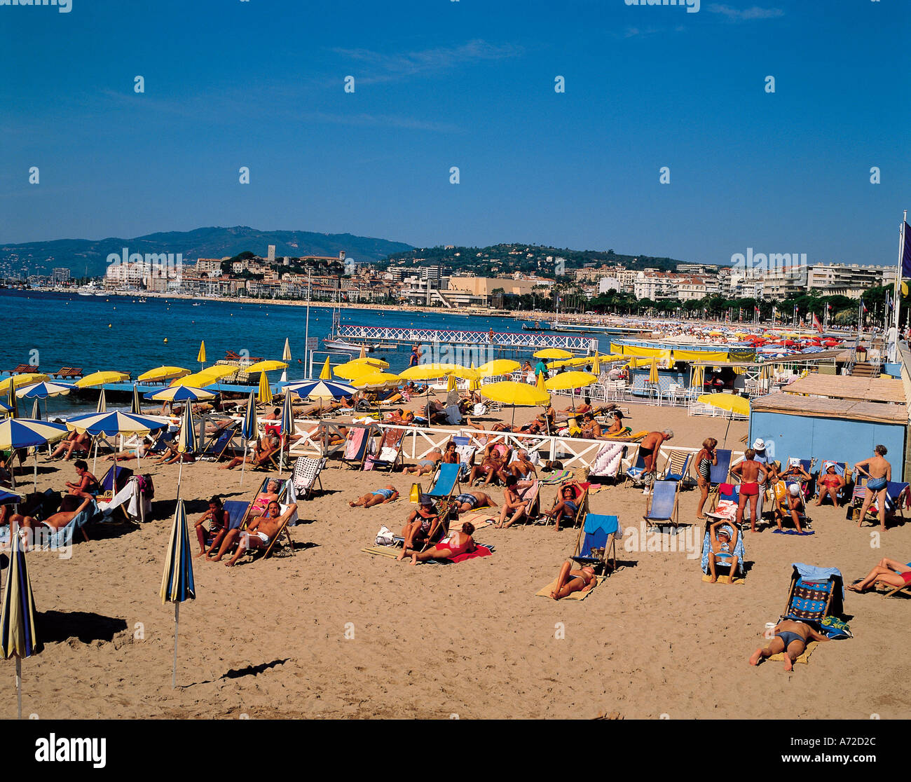 Mediterranean Beach at Nice Cote d Azur French Riviera France Stock ...