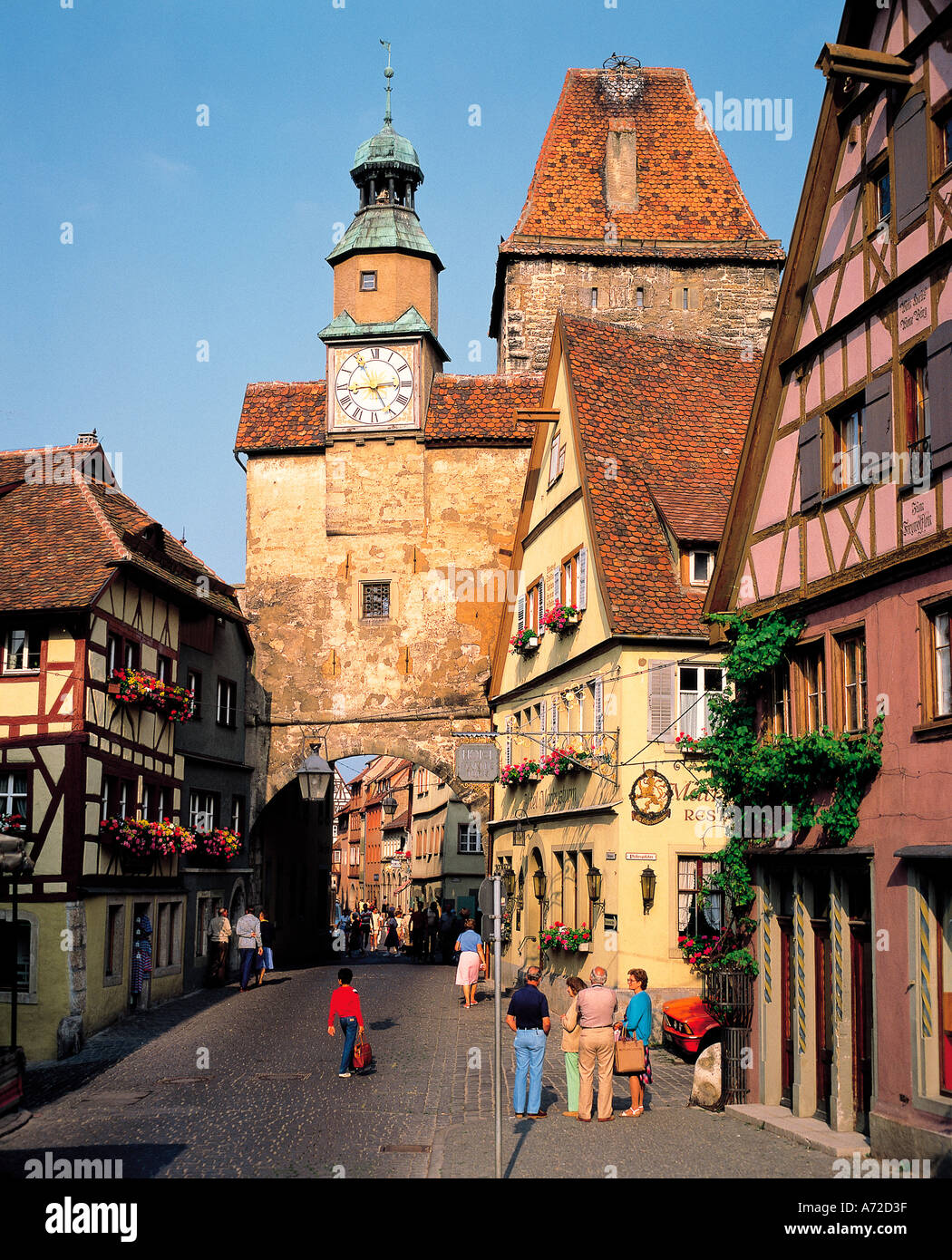 Roder Archway in Medieval Town Rothenburg on the Tauber Germany Stock ...