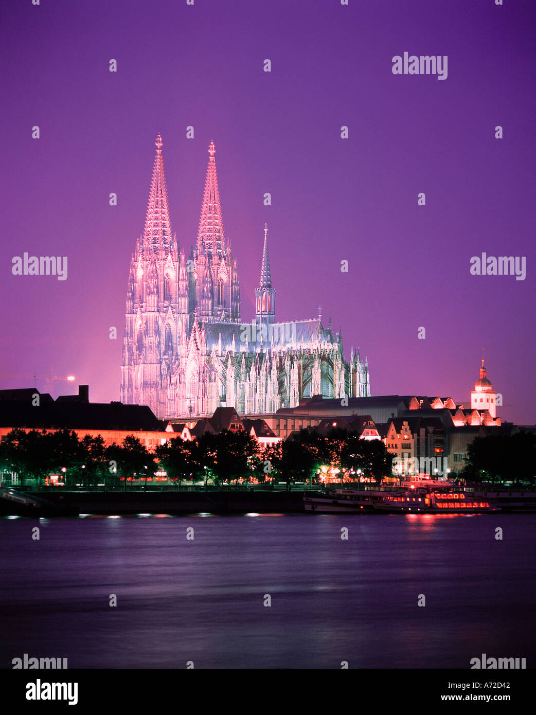 Koln Cathedral at night Neo Gothic Architecture Cologne Koln Germany ...