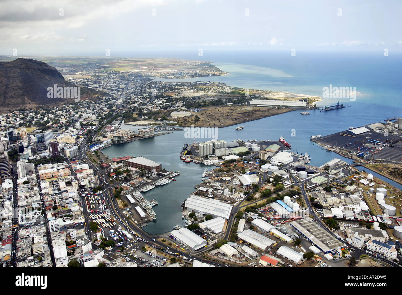 aerial view of Port louis harbour Stock Photo - Alamy
