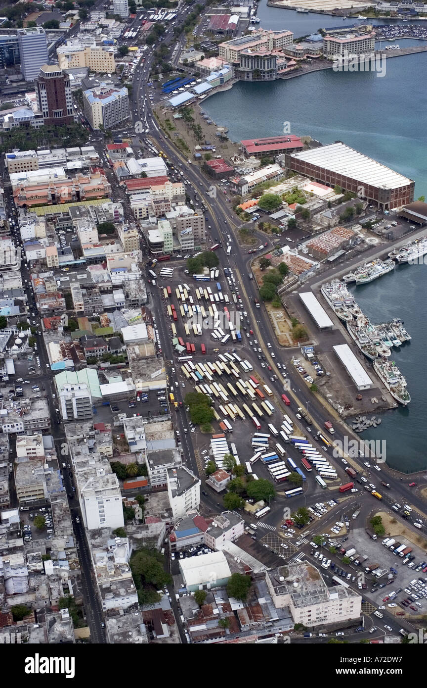 aerial view of Port Louis centre Stock Photo - Alamy