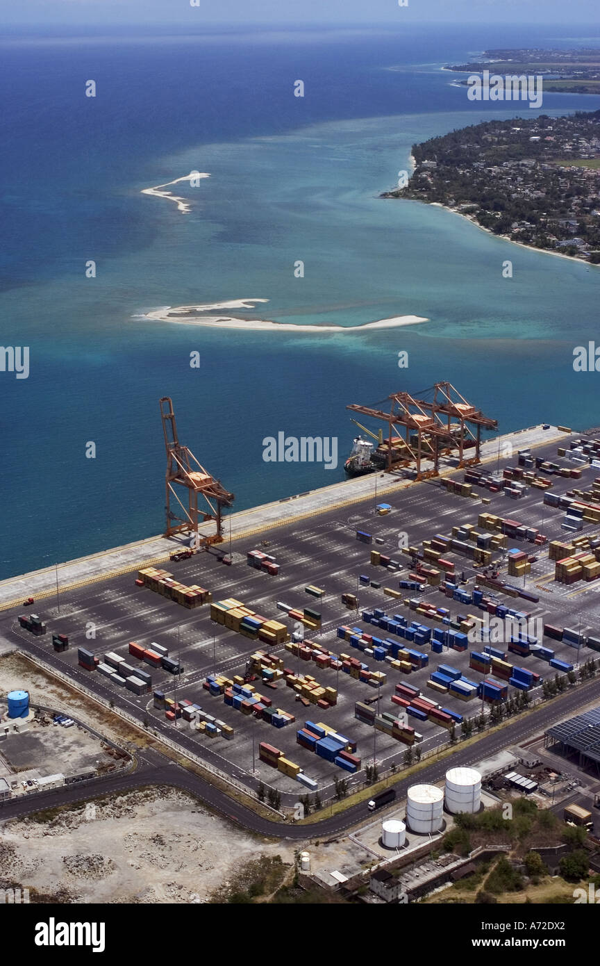 aerial view of Port louis harbour Stock Photo - Alamy