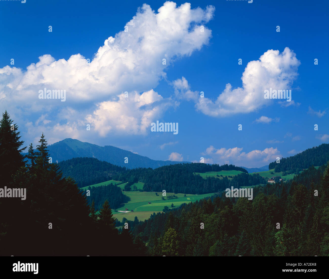 Mountain scene in Austrian Tirol region Stock Photo - Alamy
