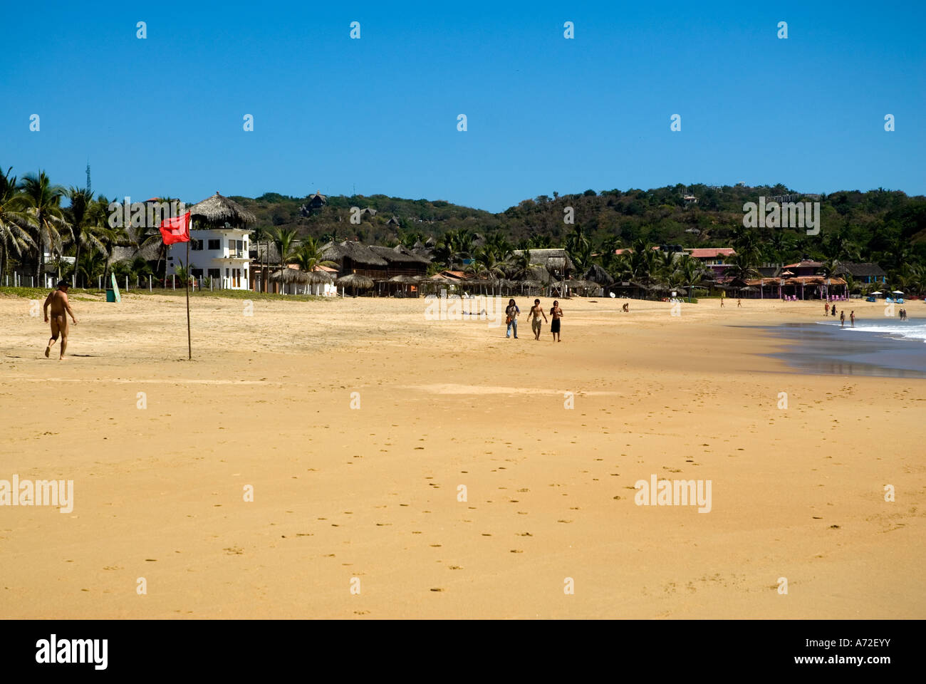 Zipolite beach oaxaca palm hi-res stock photography and images - Alamy