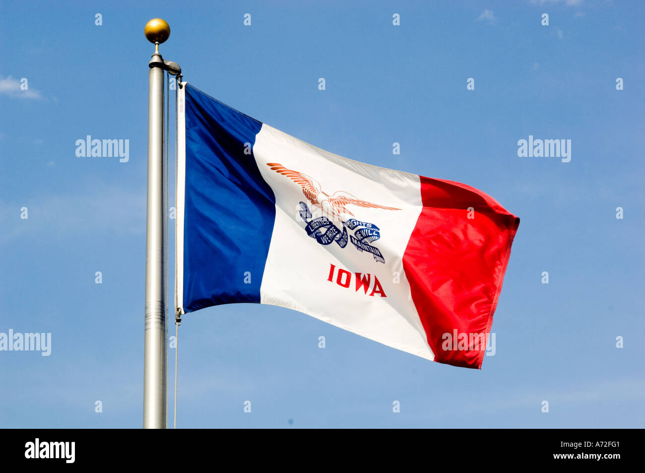 Iowa state flag Stock Photo - Alamy
