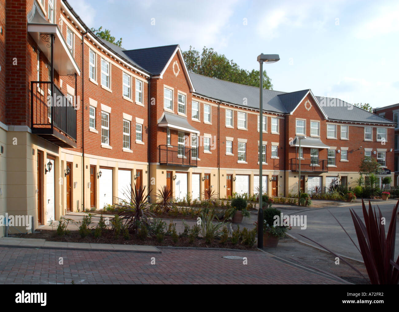 Modern style terrace town house property development Stock Photo - Alamy