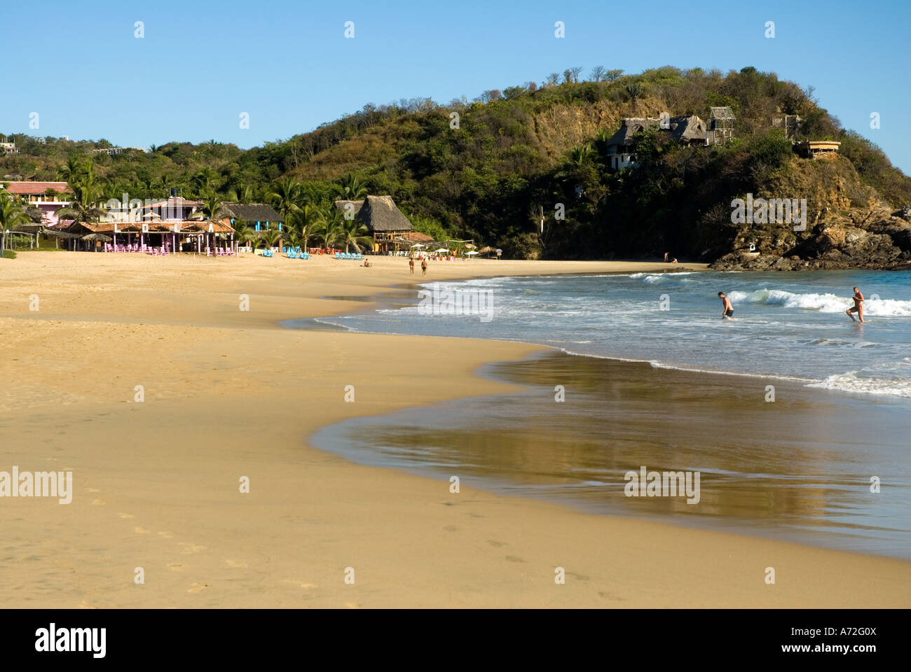 Zipolite - coastline - Oaxaca - Mexico Stock Photo - Alamy