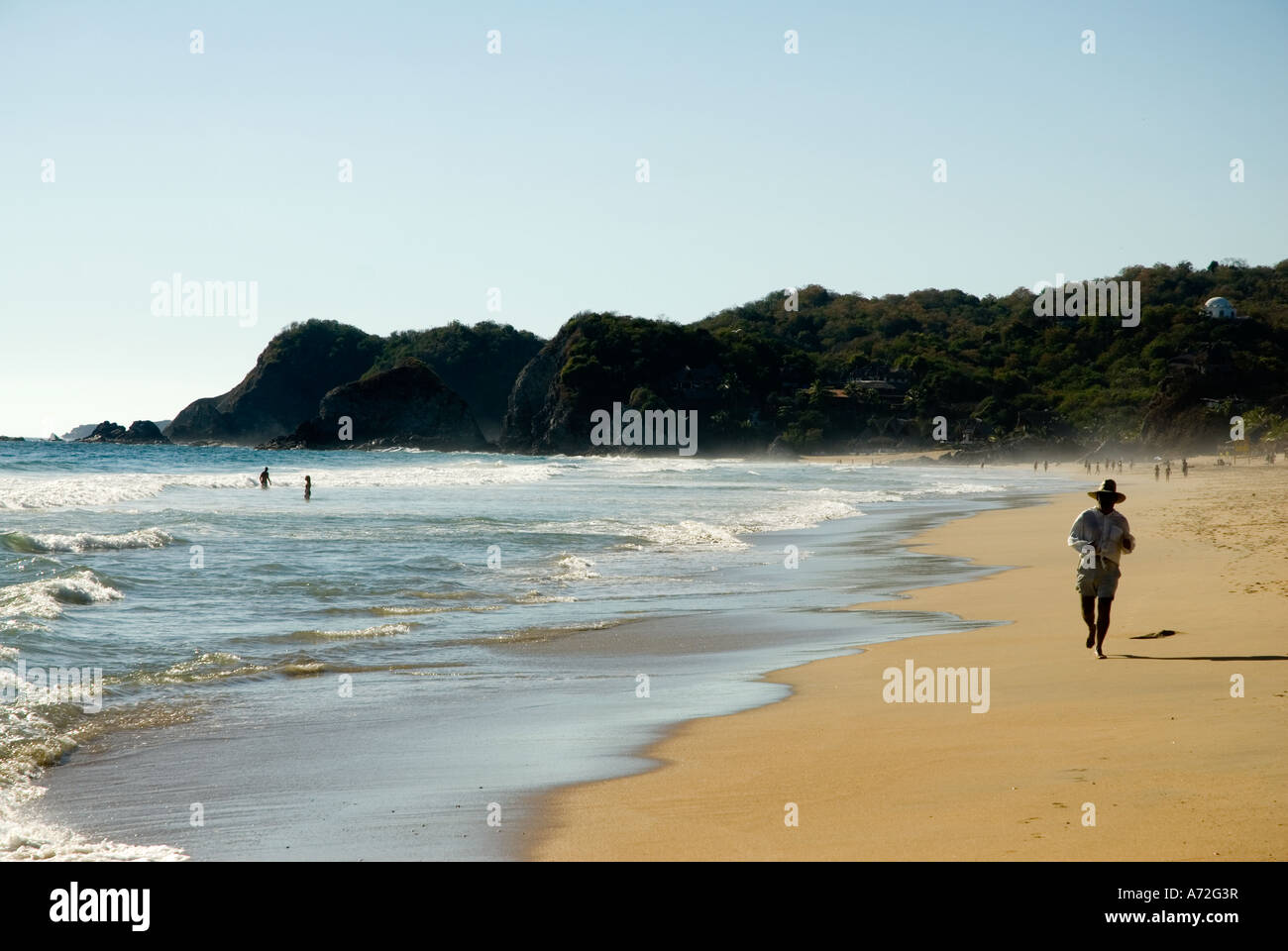 Zipolite beach oaxaca palm hi-res stock photography and images - Alamy