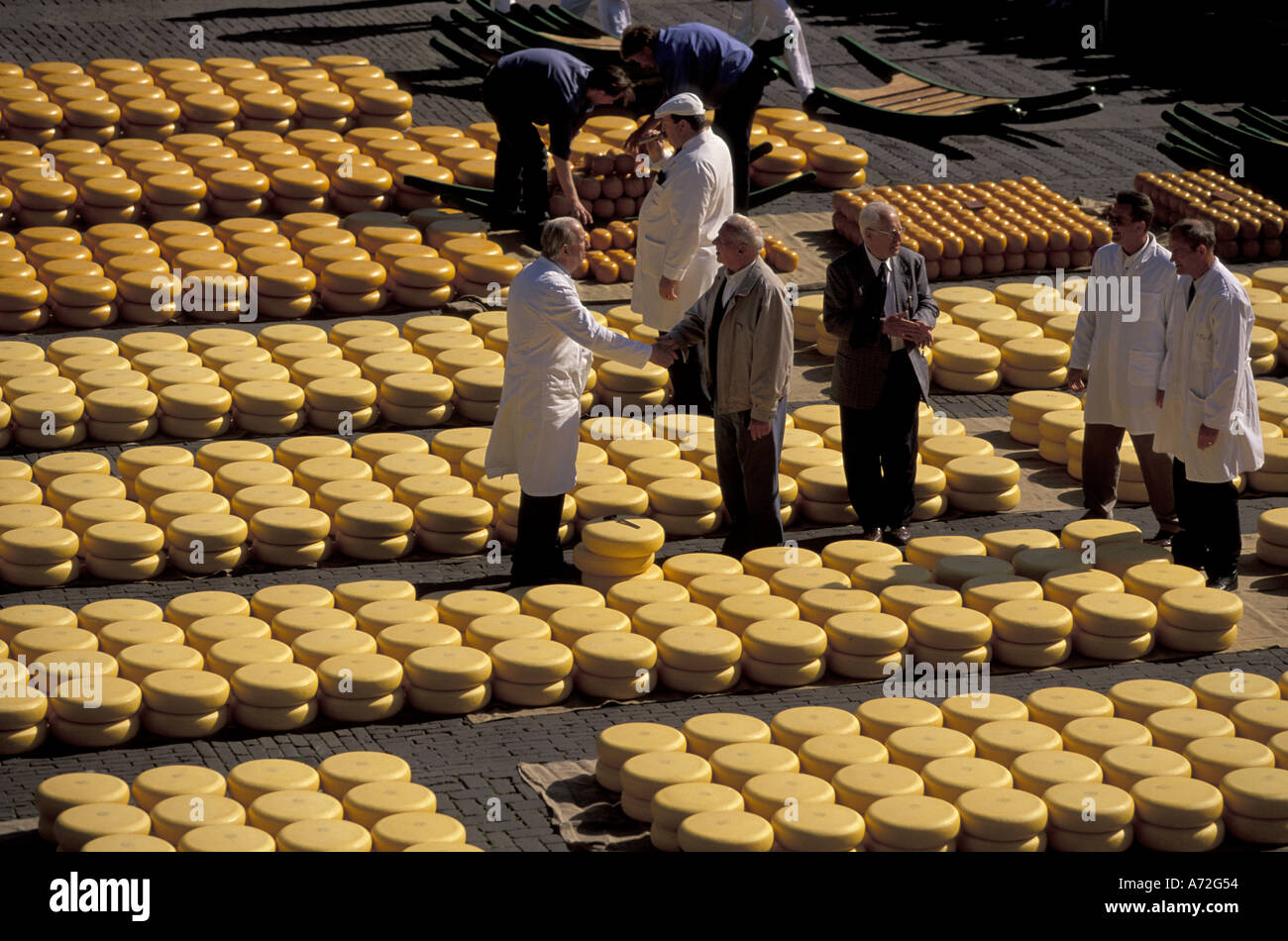 Europe, Netherlands, Noord Holland, Alkmaar. Alkmaar cheese market ...