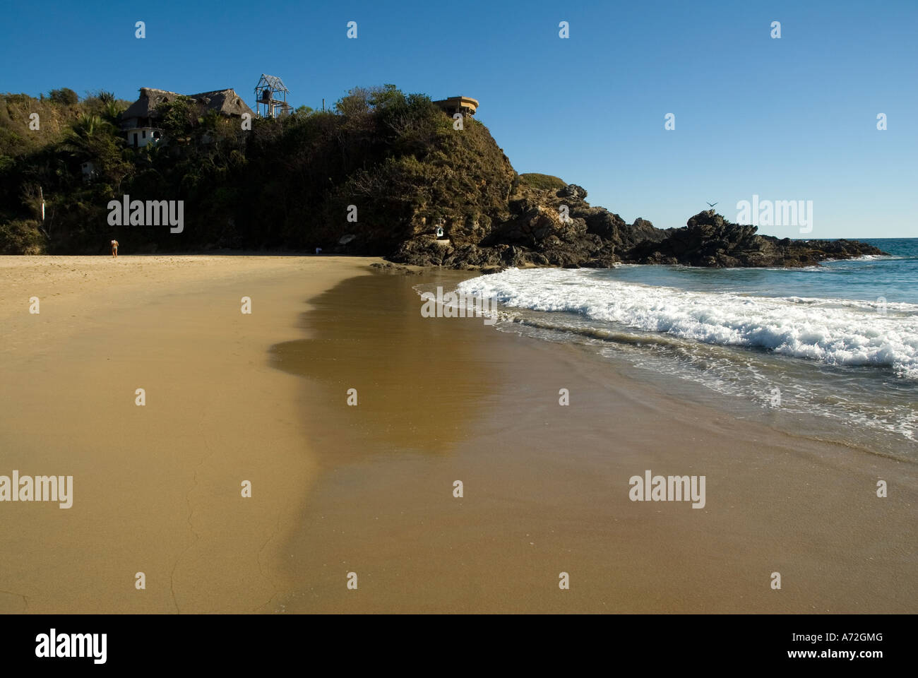 Zipolite - coast line - Oaxaca - Mexico Stock Photo - Alamy