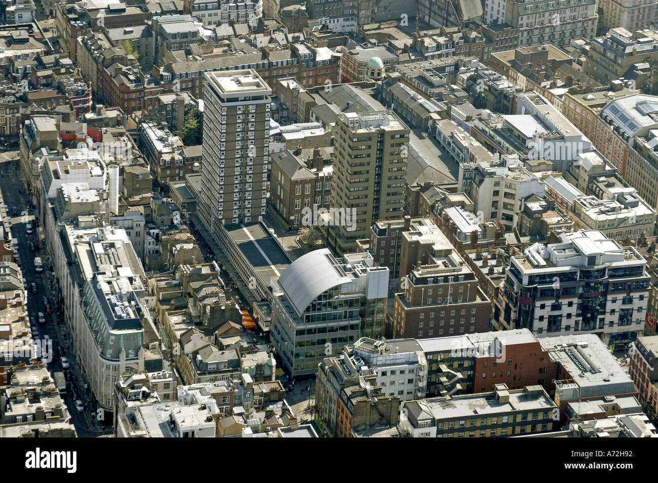Aerial high level oblique view of south west of Broadwick Berwick and ...