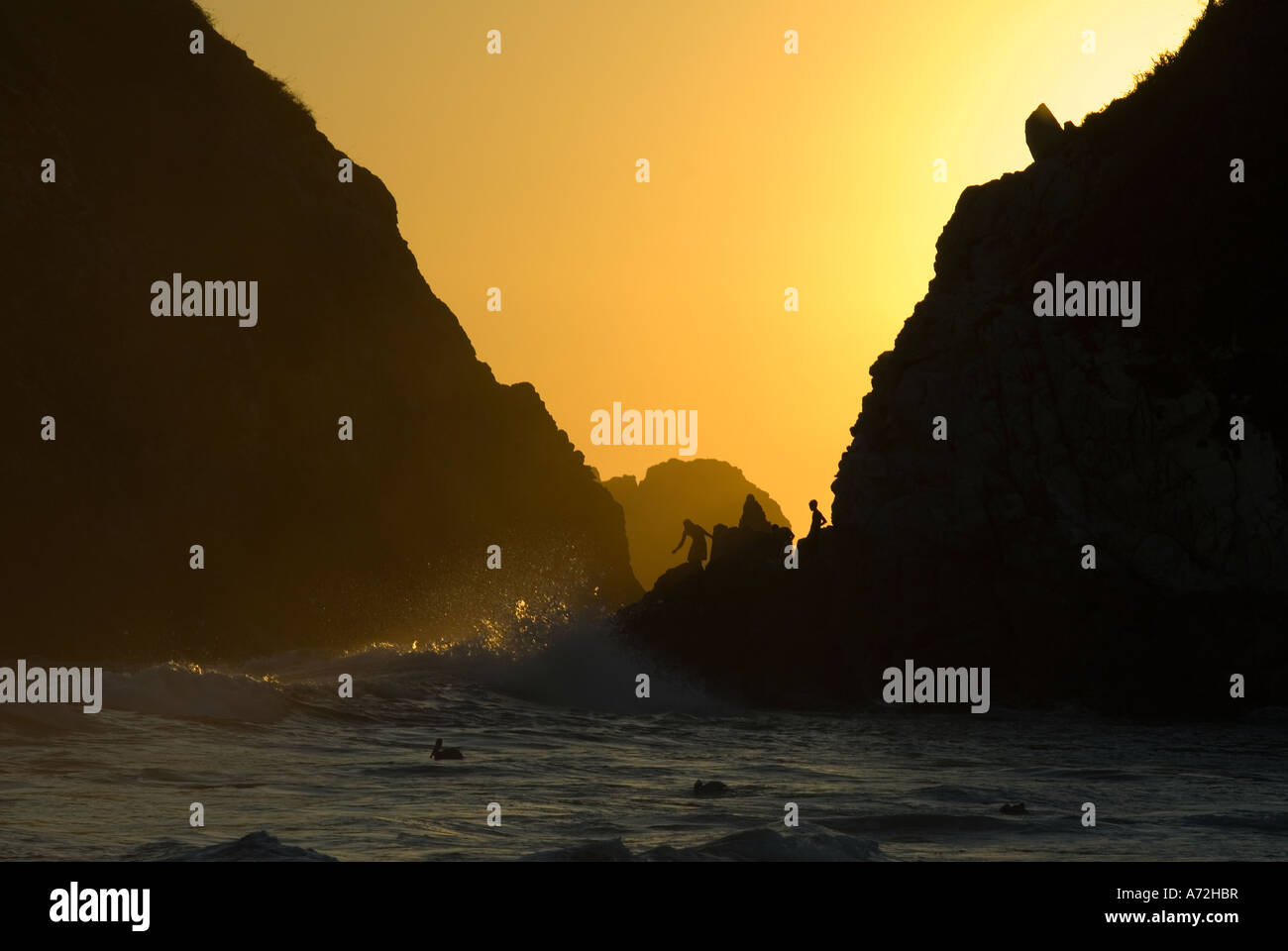 Zipolite - sunset - Oaxaca - Mexico Stock Photo - Alamy