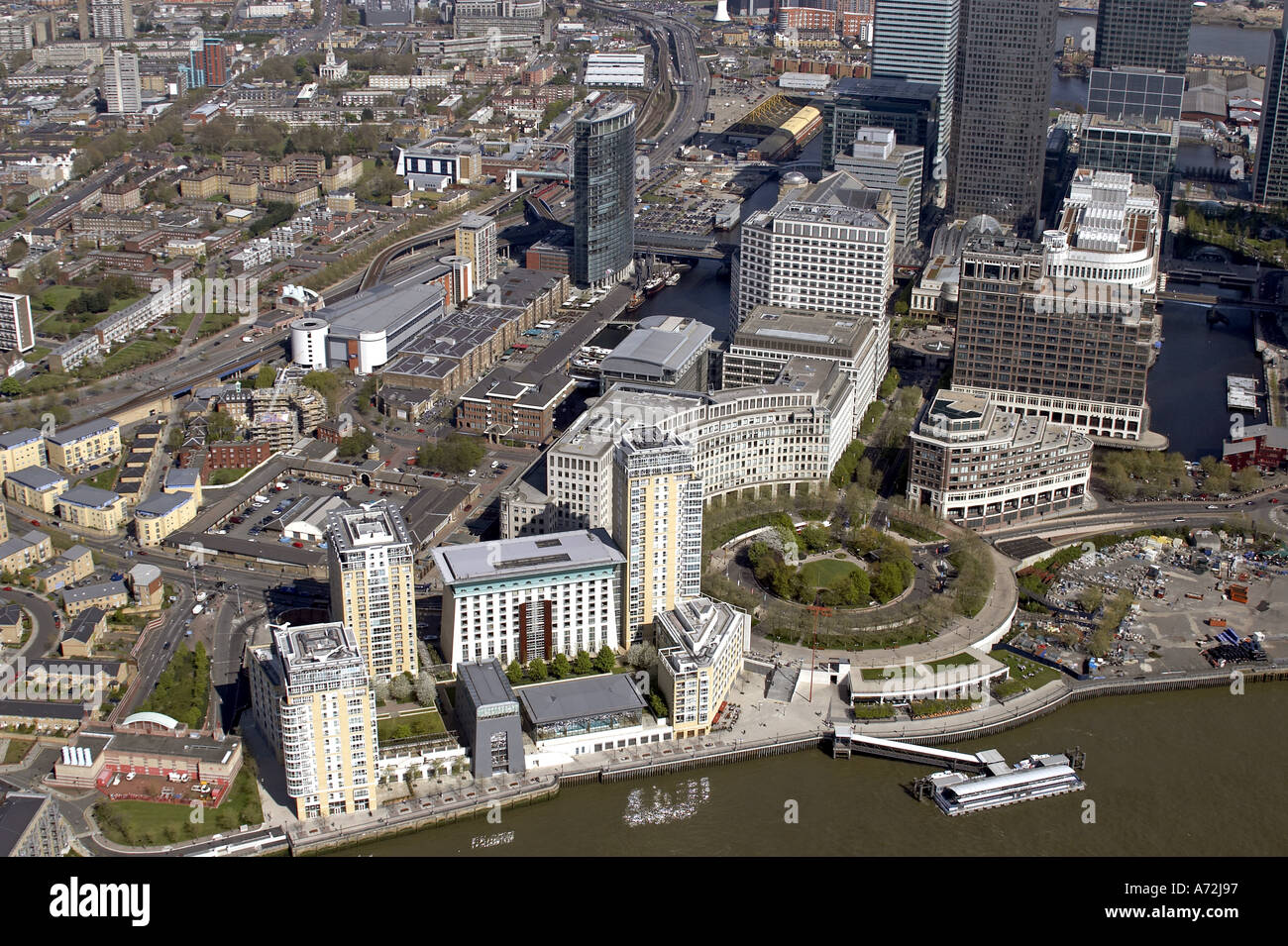 Aerial high level oblique view of London England 2005 Stock Photo - Alamy