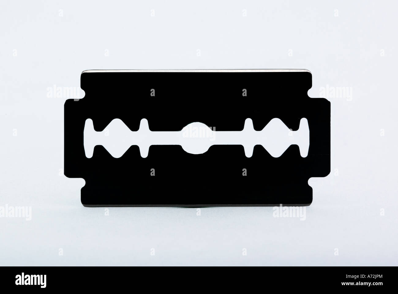 Graphic image of old fashioned razor blade in silhouette Stock Photo ...