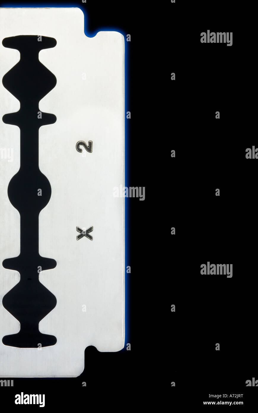 Graphic image of old fashioned razor blade Stock Photo - Alamy